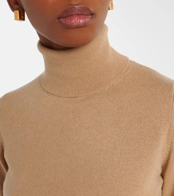 Jardin Des Orangers Turtleneck Wool And Cashmere Sweater - Beige