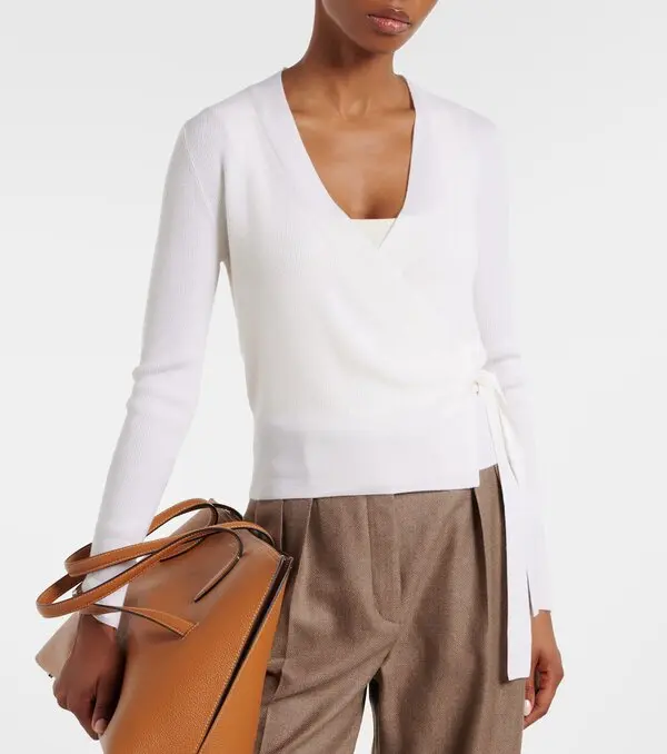Jardin Des Orangers Virgin Wool Wrap Cardigan
