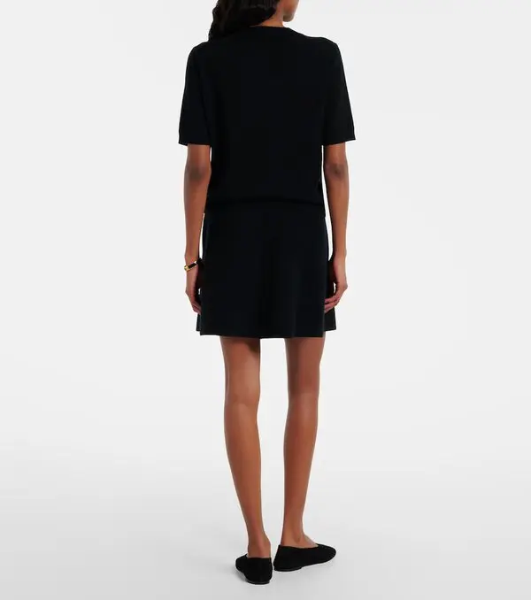Jardin Des Orangers Wool And Cashmere Miniskirt - Black
