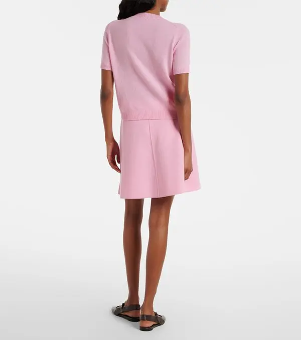 Jardin Des Orangers Wool And Cashmere Miniskirt - Pink