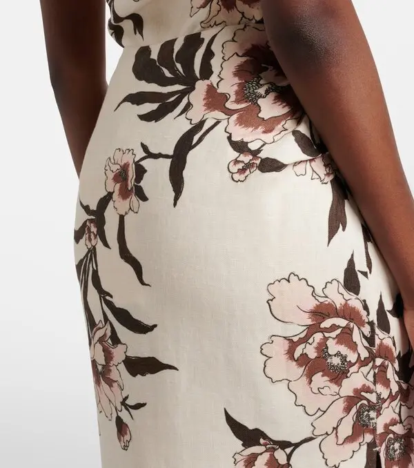 SIR. Floral Linen Maxi Skirt