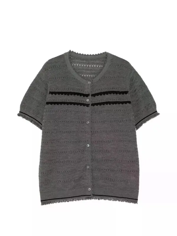 JNBY Pointelle-knit Scalloped Blouse