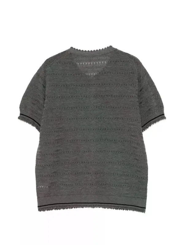 JNBY Pointelle-knit Scalloped Blouse