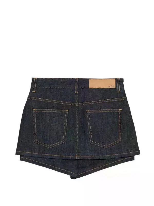 KIMHEKIM Denim Skorts With Layered Design