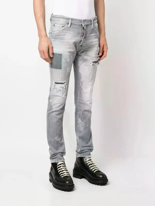 Dsquared2 Distressed Straight-leg Jeans