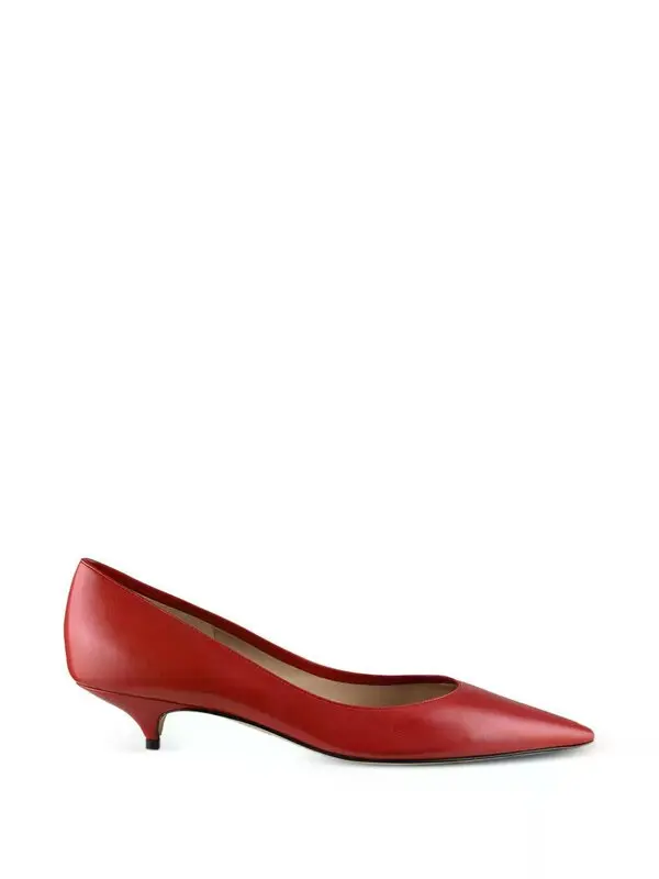 THE ROW Liisa Leather Pumps - Red