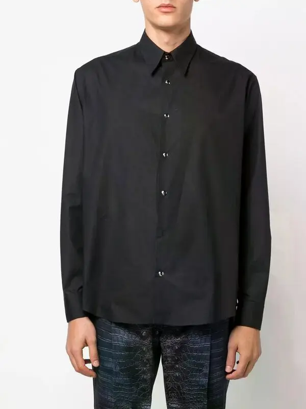 Roberto Cavalli Logo Print Cotton Shirt