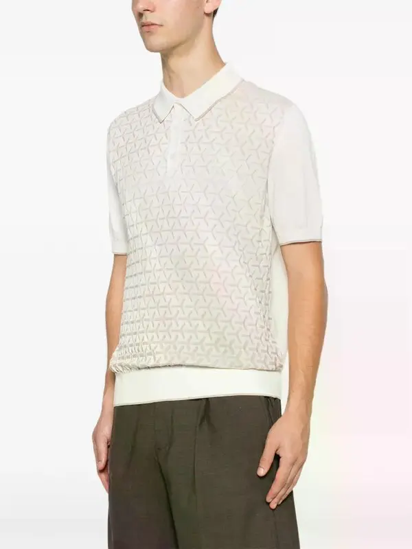 PANICALE Geometric-pattern Polo Shirt