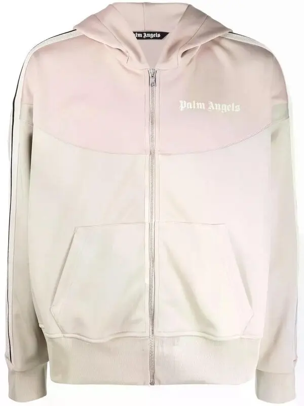 Palm Angels Panelled Hooded Track Jacket - Neutrals