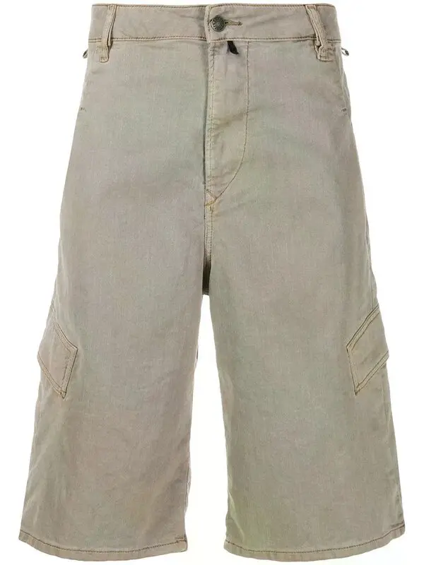 DIESEL® Beige Cotton Blend Cargo Shorts - Neutrals