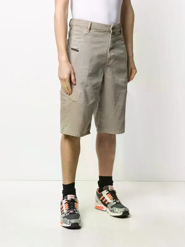 DIESEL® Beige Cotton Blend Cargo Shorts