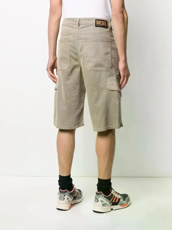 DIESEL® Beige Cotton Blend Cargo Shorts