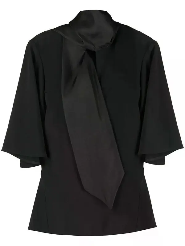 ELLERY Adventure Fantastique Flutter-sleeve Top - Black