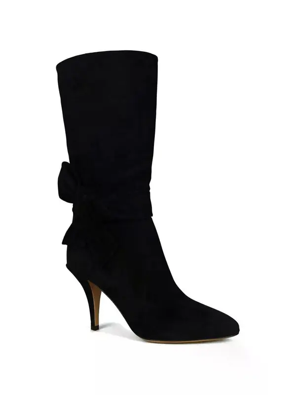 Valentino Garavani Suede Bow Detail Stiletto Boots