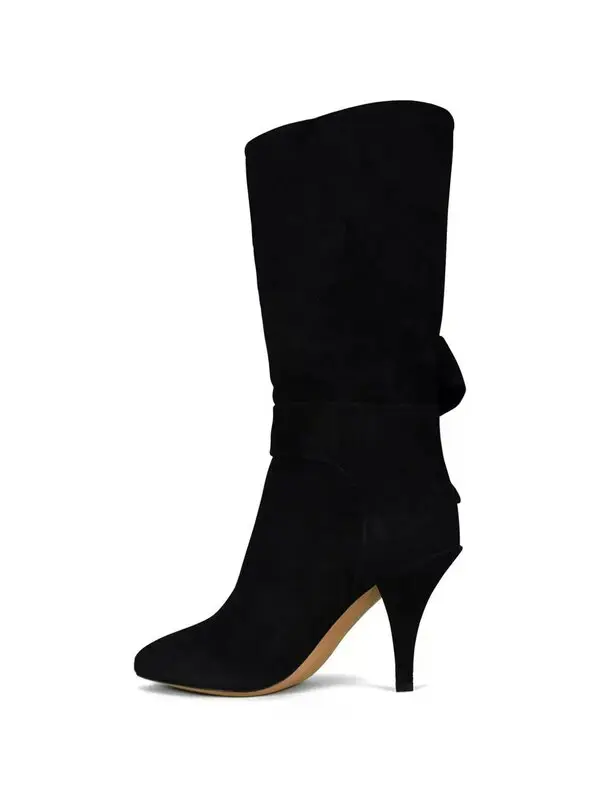 Valentino Garavani Suede Bow Detail Stiletto Boots