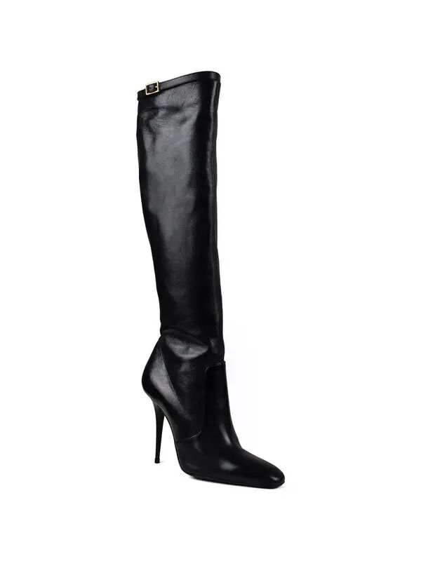 Saint Laurent Buckle Pointed Boots