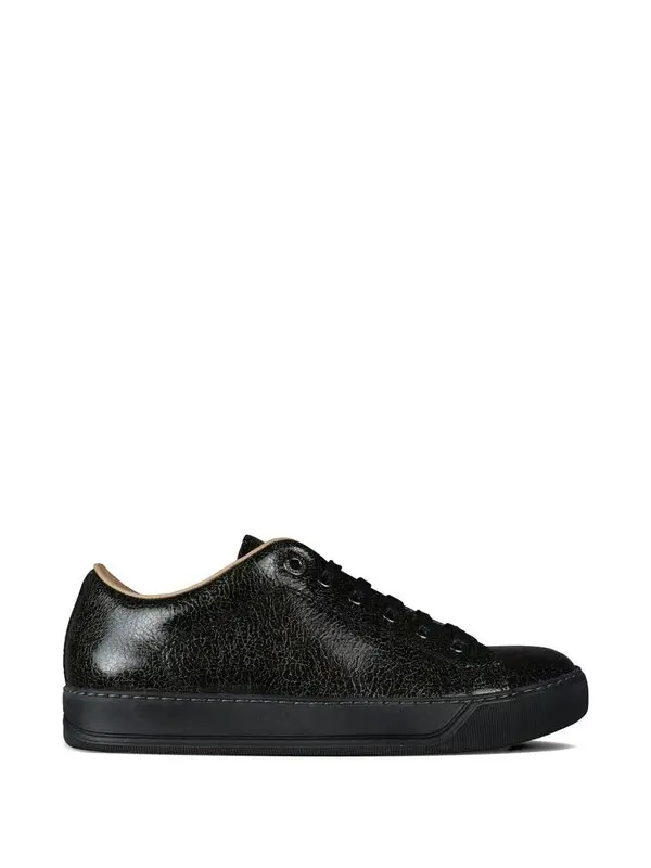 LANVIN Crackled-effect Leather Sneakers