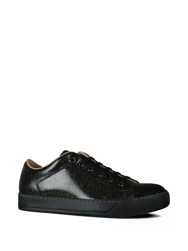 LANVIN Crackled-effect Leather Sneakers