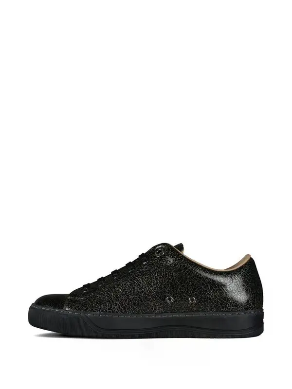 LANVIN Crackled-effect Leather Sneakers
