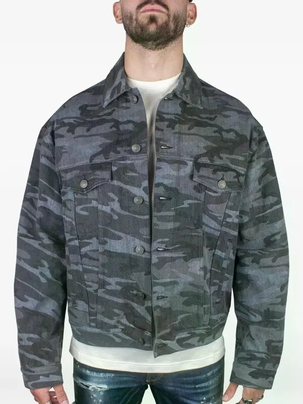 Balenciaga Camouflage Denim Jacket