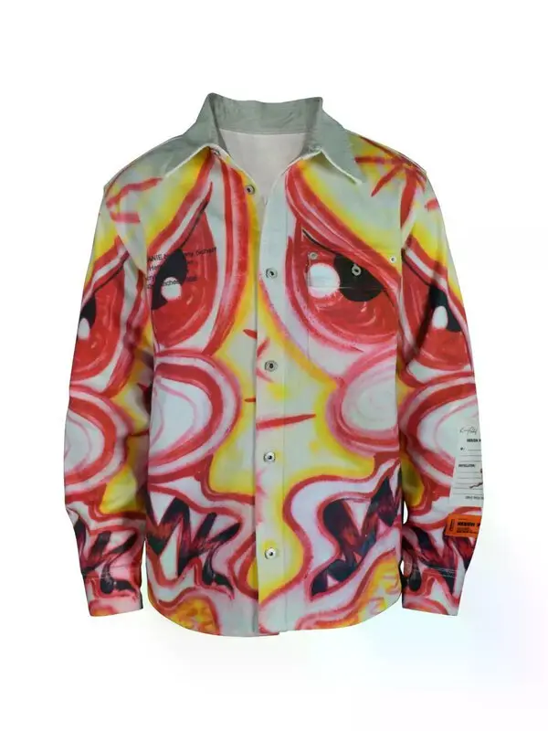 Heron Preston Chest-pocket Denim Jacket - Red