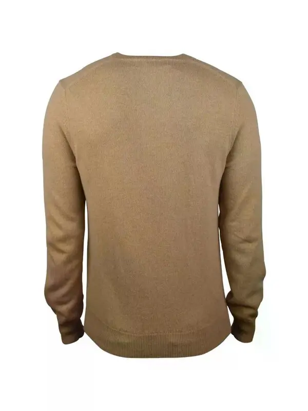 Play Comme Des Garcon Heart Appliqué V-neck Sweater - Neutrals