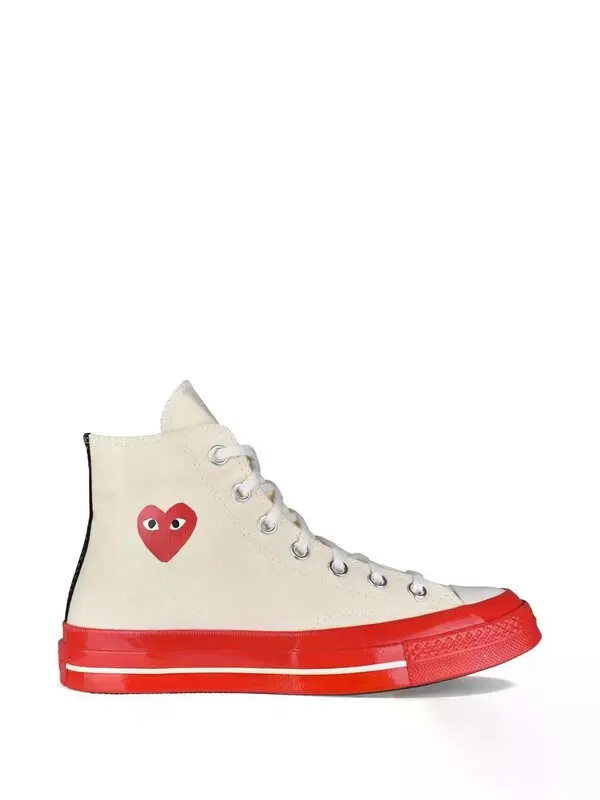 CONVERSE X COMME DES GARONS PLAY High-top Sneakers With Heart Logo - Neutrals