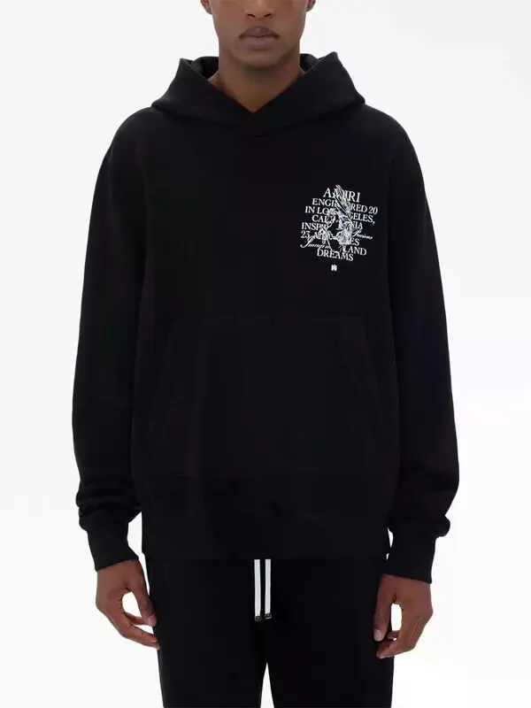 Amiri Precious Memories" Cotton Hoodie - Black