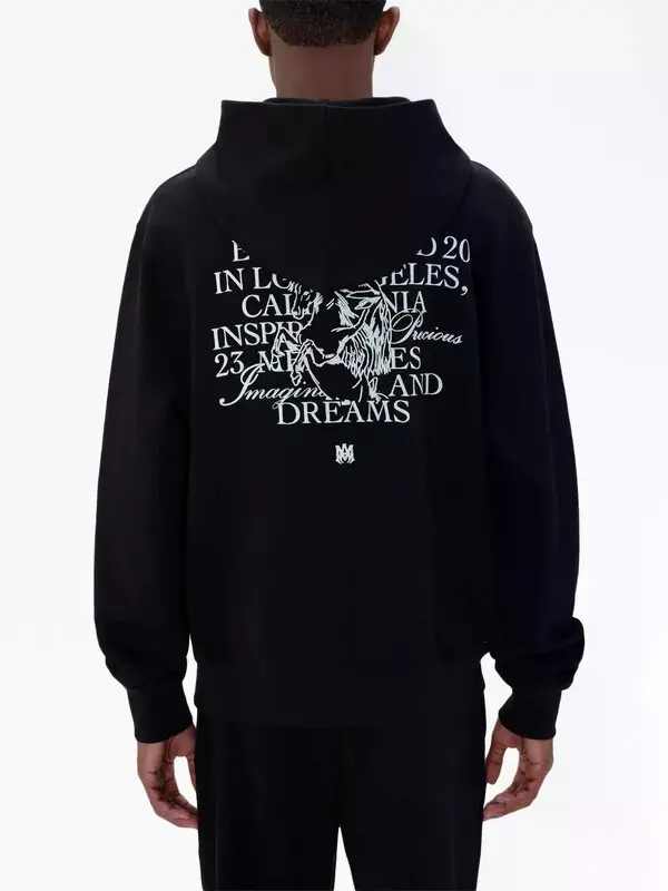 Amiri Precious Memories" Cotton Hoodie - Black