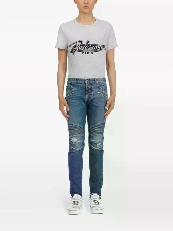 Balmain Ripped Tapered Jeans