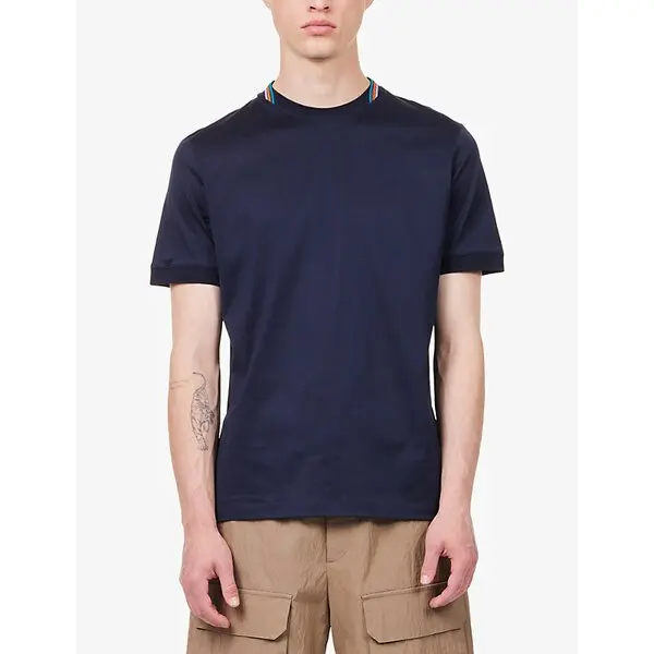 Paul Smith Stripe-trim Short-sleeve Cotton T-shirt