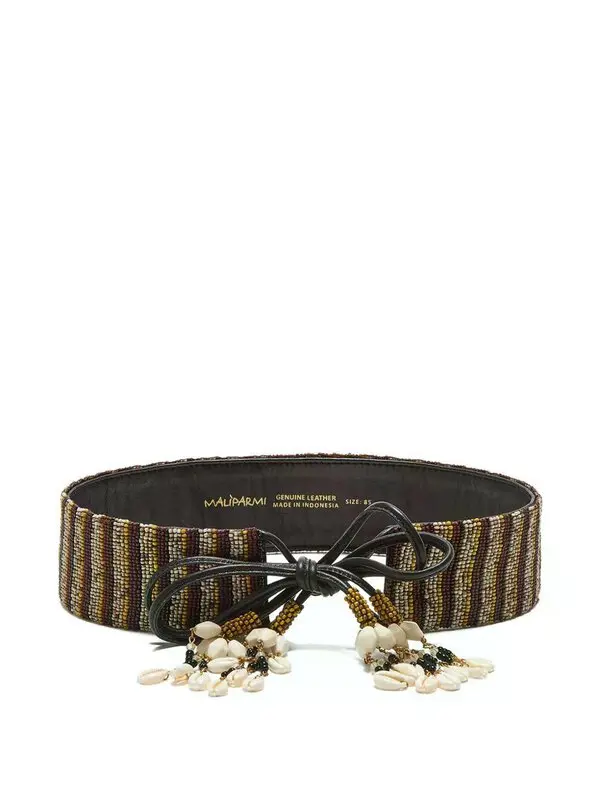 Malìparmi Beaded Belt - Black