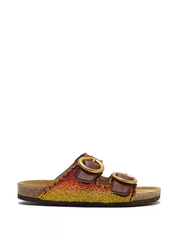 Malìparmi Double Strap Sandals With Gold Tone Hardware