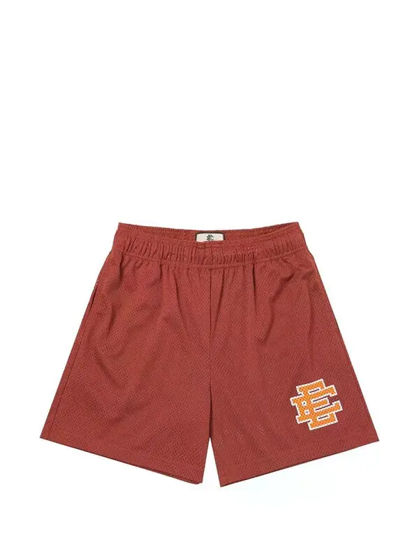 ERIC EMANUEL Mesh Logo Print Shorts - Red