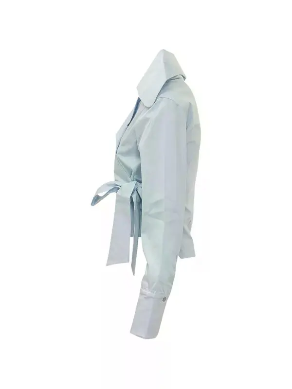 BALOSSA Nora Wrap Shirt - Blue