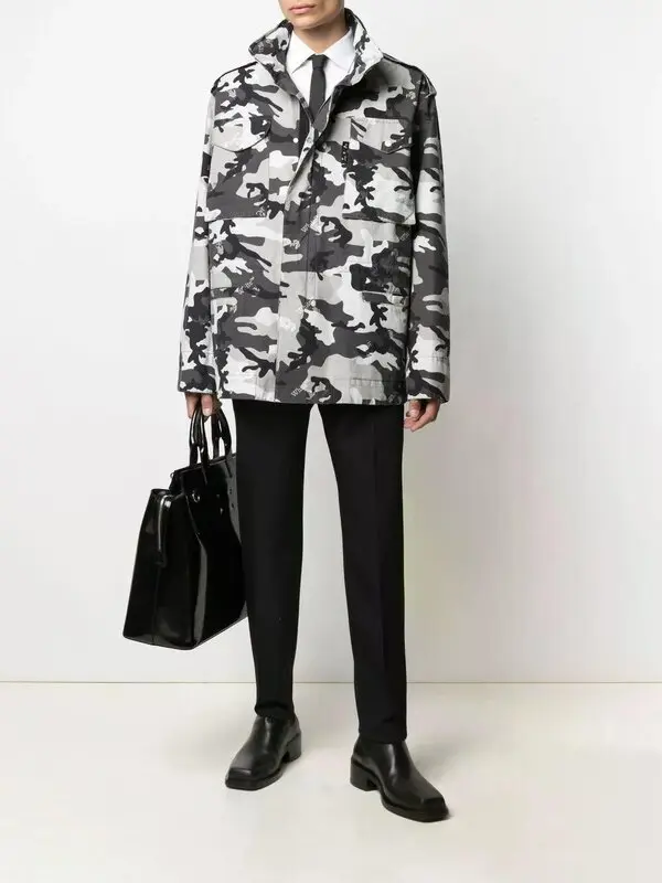 Off-White Camouflage Print Cotton Jacket