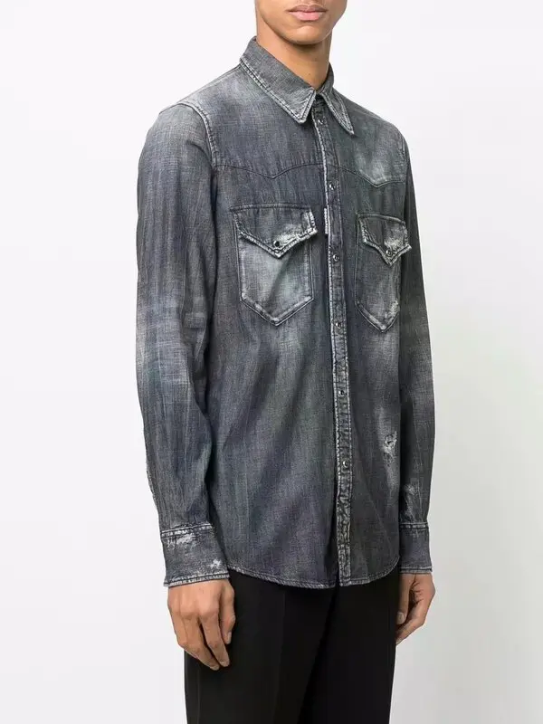 Dsquared2 Dark-wash Denim Shirt