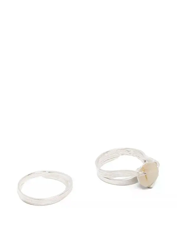WOUTERS & HENDRIX Quartz-embellishment Rings - Silver