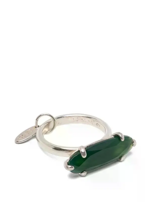 WOUTERS & HENDRIX Agate Embellishment Ring - Silver