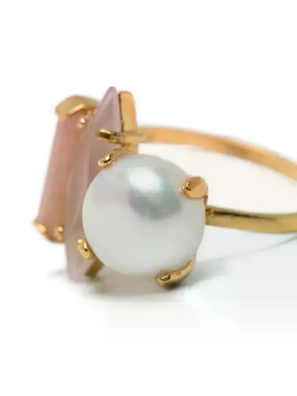 WOUTERS & HENDRIX Tone Pearl And Sunstone Ring