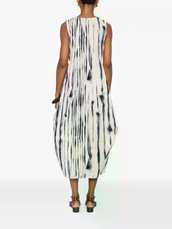 High Tie-dye Midi Dress - Neutrals