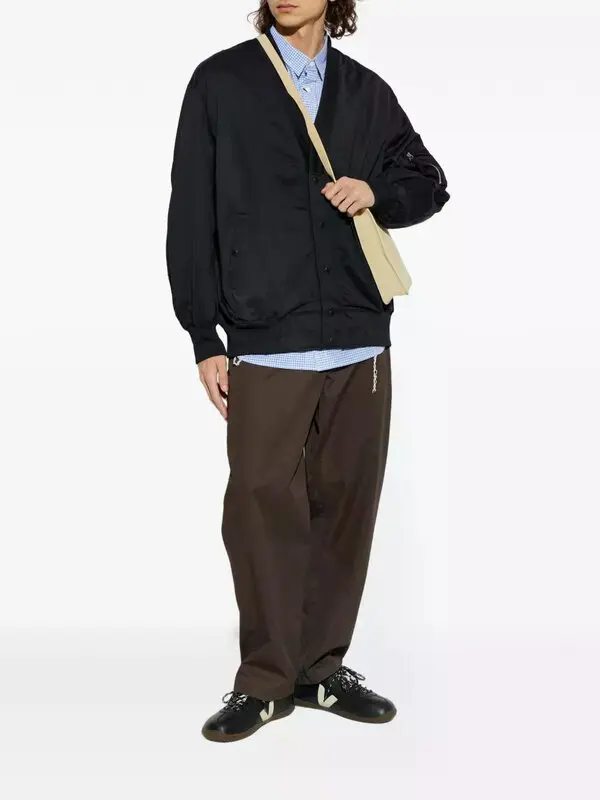Comme Des Garçons V-neck Zip-pocket Sweater