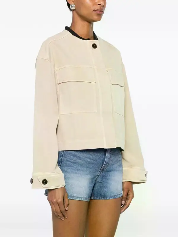 Closed Button-up Flap-pocket Jacket