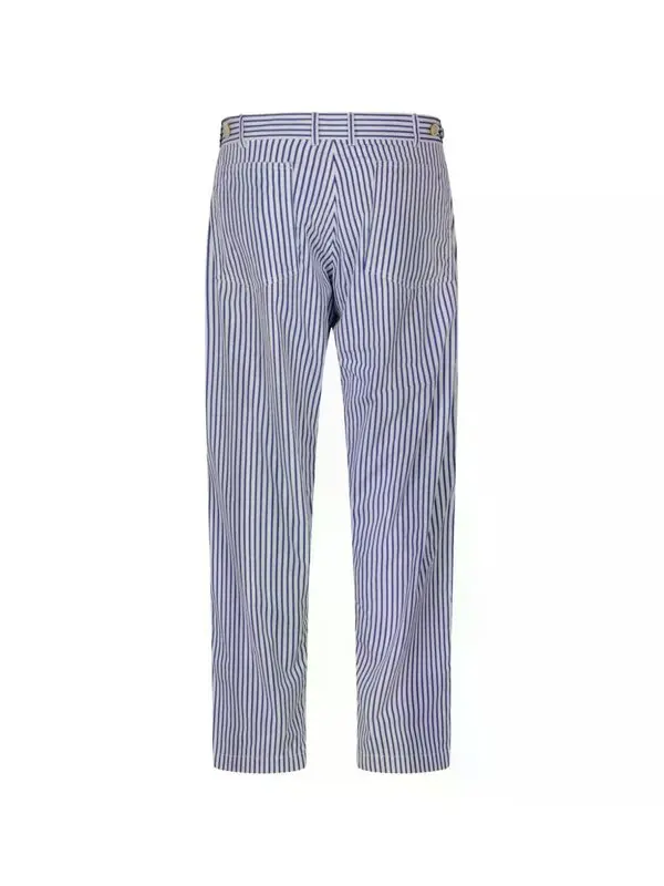 Comme Des Garçons Striped Cotton Trousers