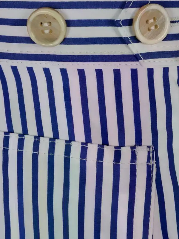Comme Des Garçons Striped Cotton Trousers