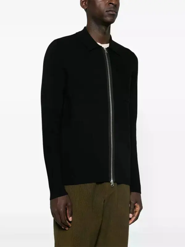 SAMSOE SAMSOE Zip-up Cardigan With Classic Collar