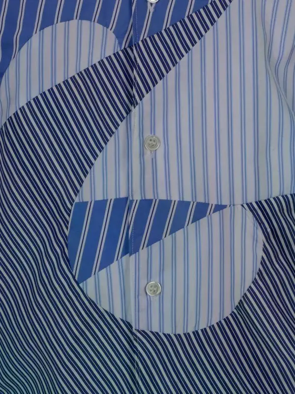 Comme Des Garçons Patchwork Striped Shirt