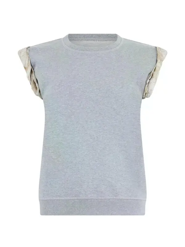 MAISON MARGIELA Floral-print Cap-sleeve Sweater