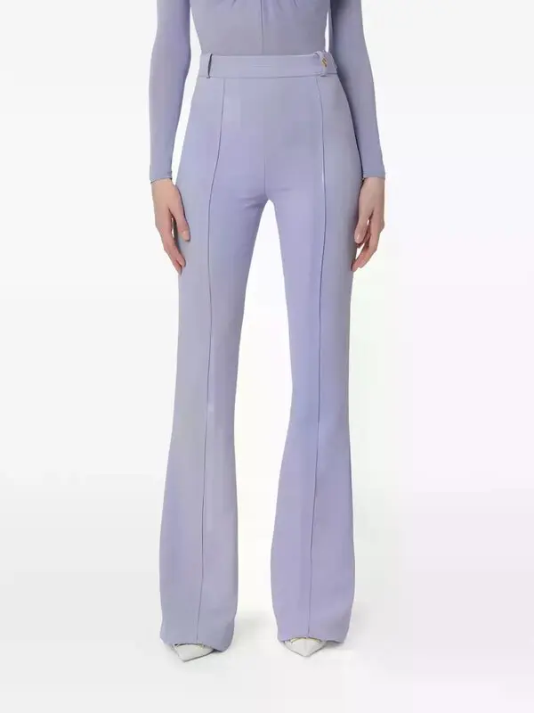 Elisabetta Franchi Logo Charm Flared Trousers