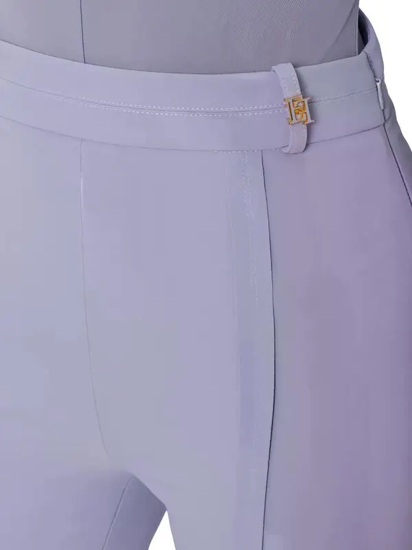 Elisabetta Franchi Logo Charm Flared Trousers